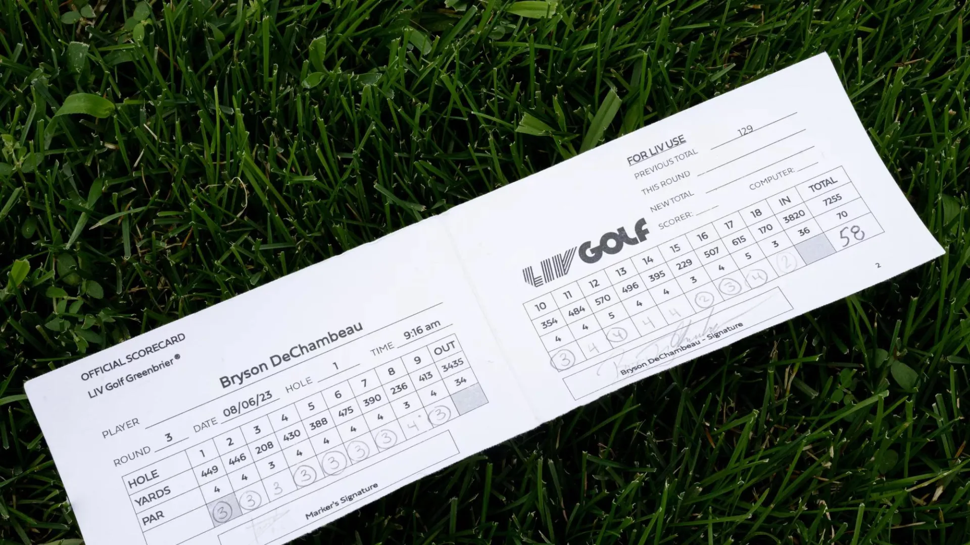 NEW SCORECARD SIGNING PROCEDURE TO START IN CHICAGO
